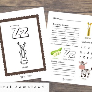 Alphabet Worksheets Kindergarten Workbook Preschool - Etsy