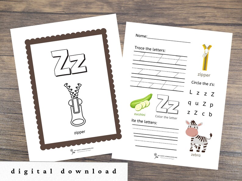 Alphabet Worksheets Kindergarten Workbook Preschool - Etsy