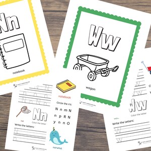 Alphabet Worksheets Kindergarten Workbook Preschool - Etsy