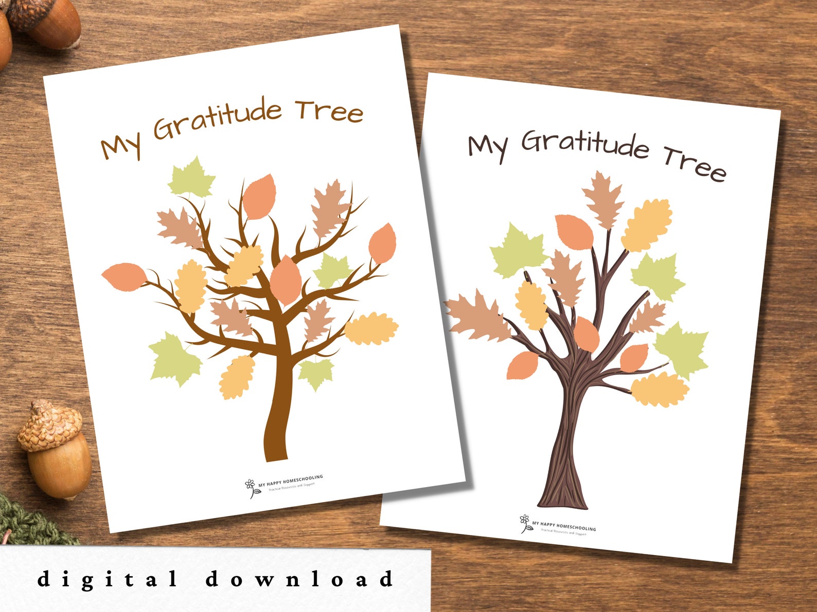 Gratitude Tree Printable, Gratitude Activity, Thanksgiving Printable ...