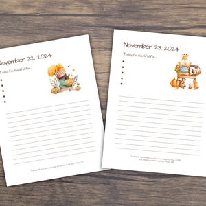 Gratitude Journal Printable for Kids, Thankfulness Journal, 30 Day ...