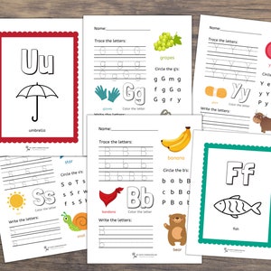 Alphabet Worksheets, Kindergarten Workbook, Preschool Workbook ...