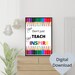 Teacher Inspiration Printable Teacher Appreciation Gift Teacher Wall ...