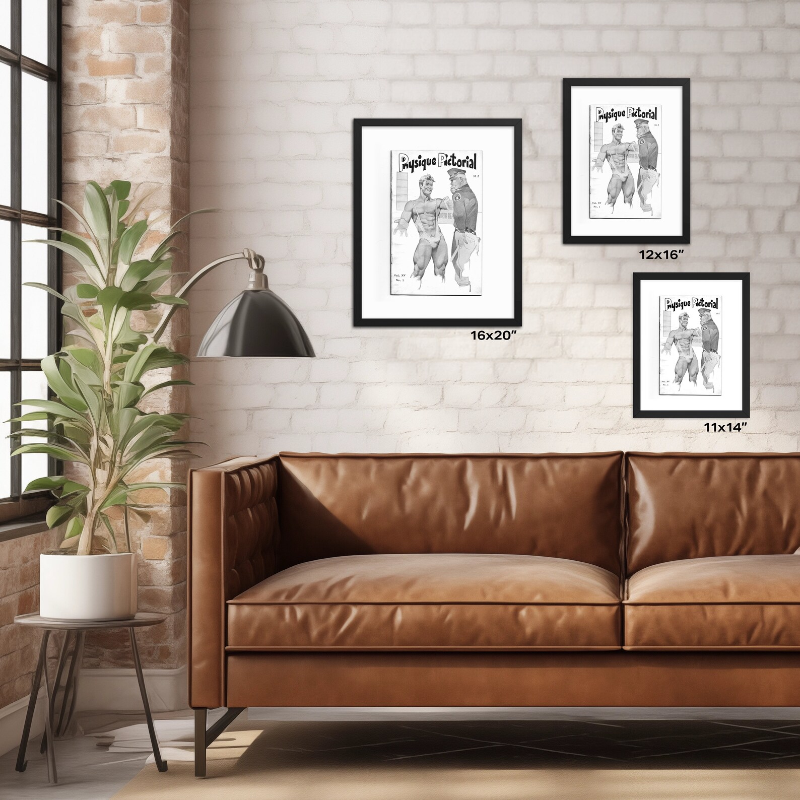 Amg's Physique Pictorial Vintage Framed Cover Print With Illustration ...