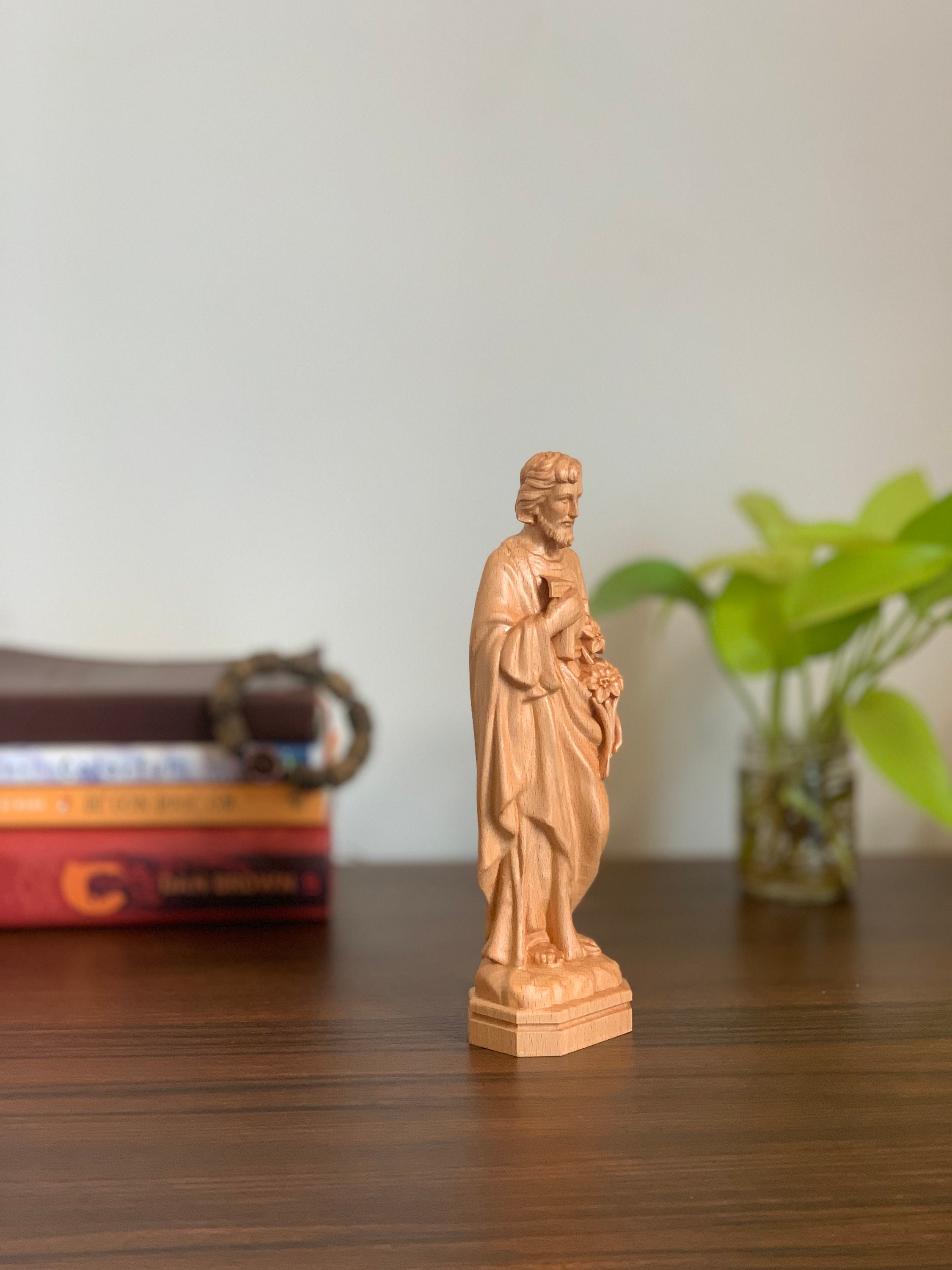 Saint Joseph and Blessed Holy Mother Mary Figurines Set for Desks ...