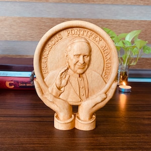 Pope Franciscus Pontifex Maximus Desktop Handmade Wooden Figurine ...