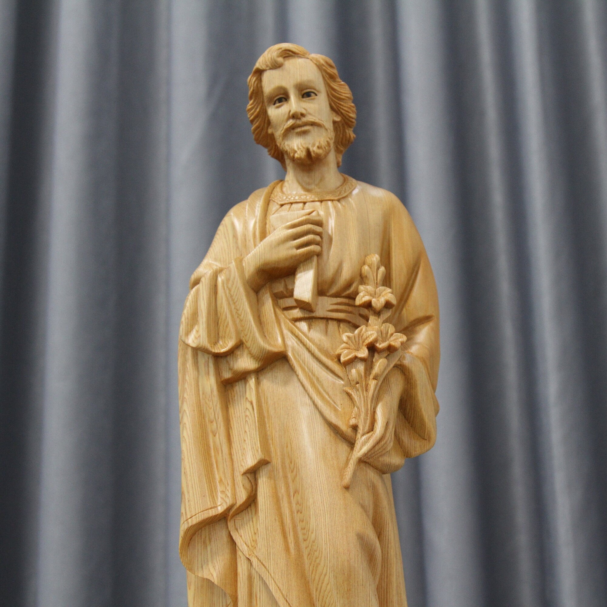 Large Wooden Catholic Altar Set: Jesus Crucifix, Virgin Mary & St ...