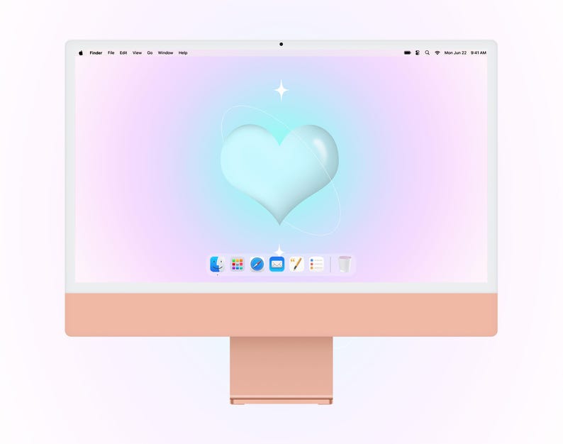 MacBook Crystal Hearts Wallpapers, Bundle of 5 Gradient Wallpapers ...