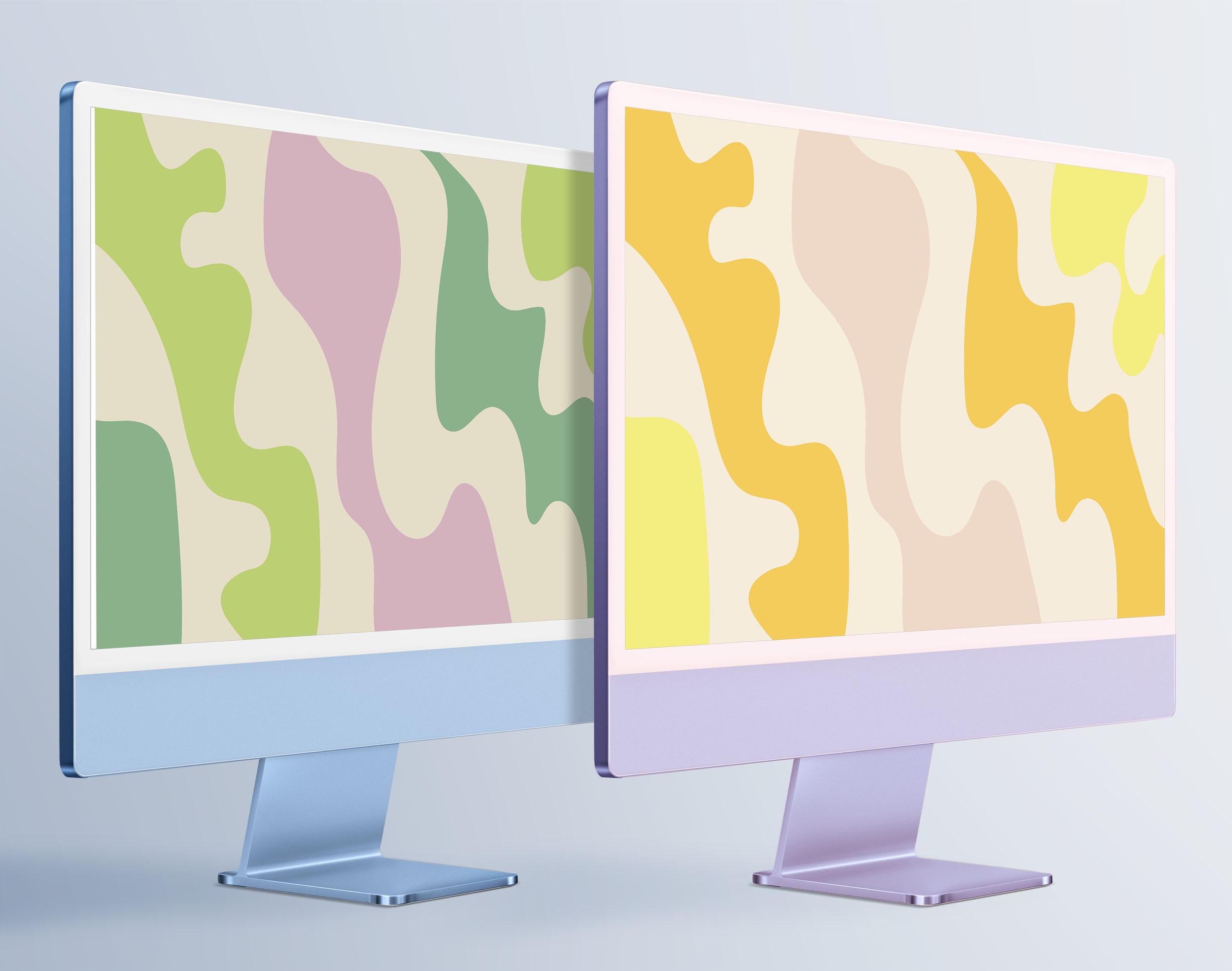 MacBook Minimal Wallpapers, Bundle of 5 Gradient Wallpapers, Abstract ...