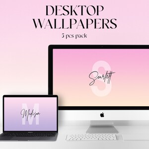 MacBook Custom Wallpapers, Bundle of 5 Gradient Wallpapers, Gradient ...