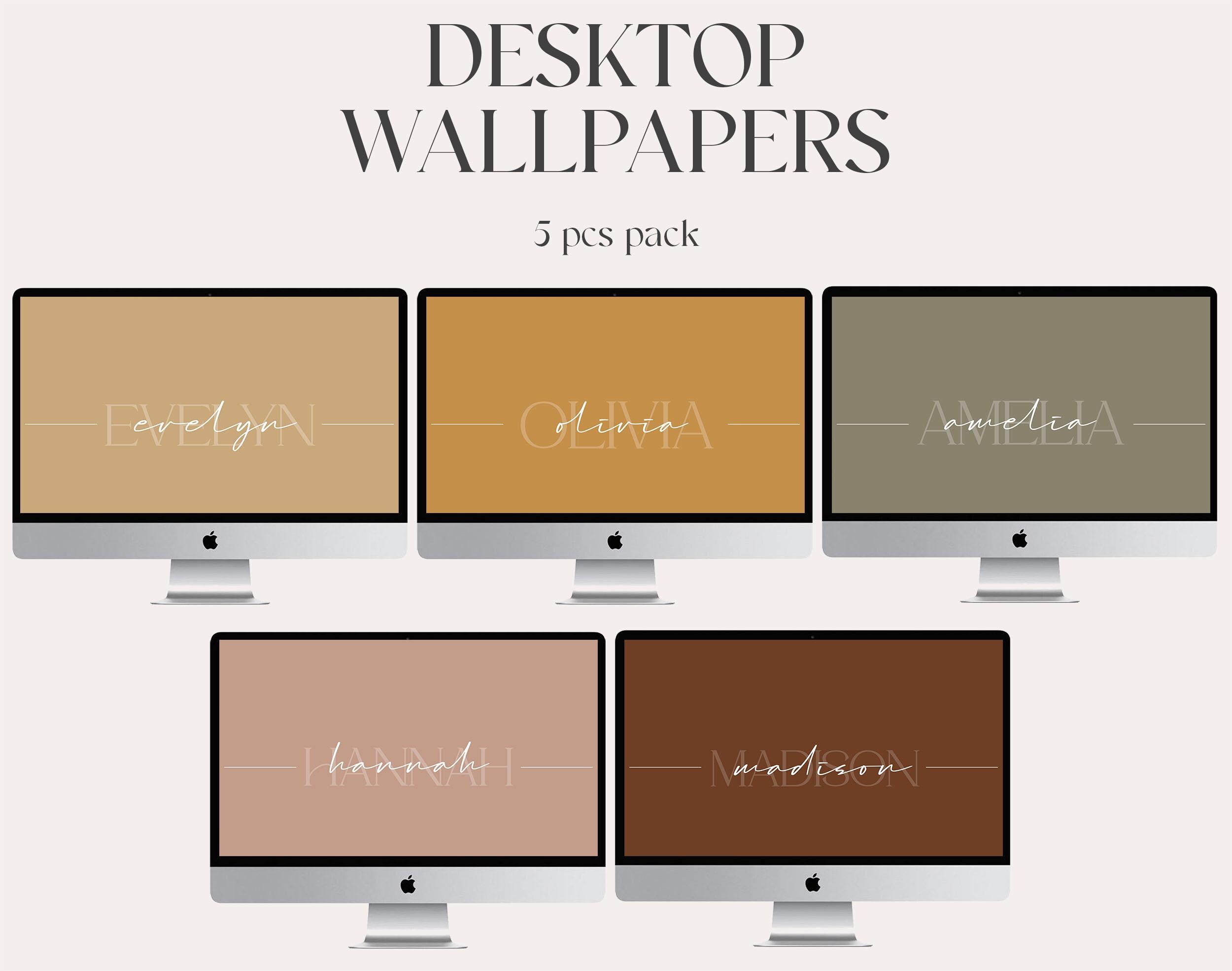 MacBook Custom Wallpapers, Bundle of 5 Beige Wallpapers, Pale Theme ...