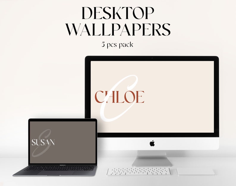 MacBook Custom Wallpapers, Bundle of 5 Gradient Wallpapers, Gradient ...