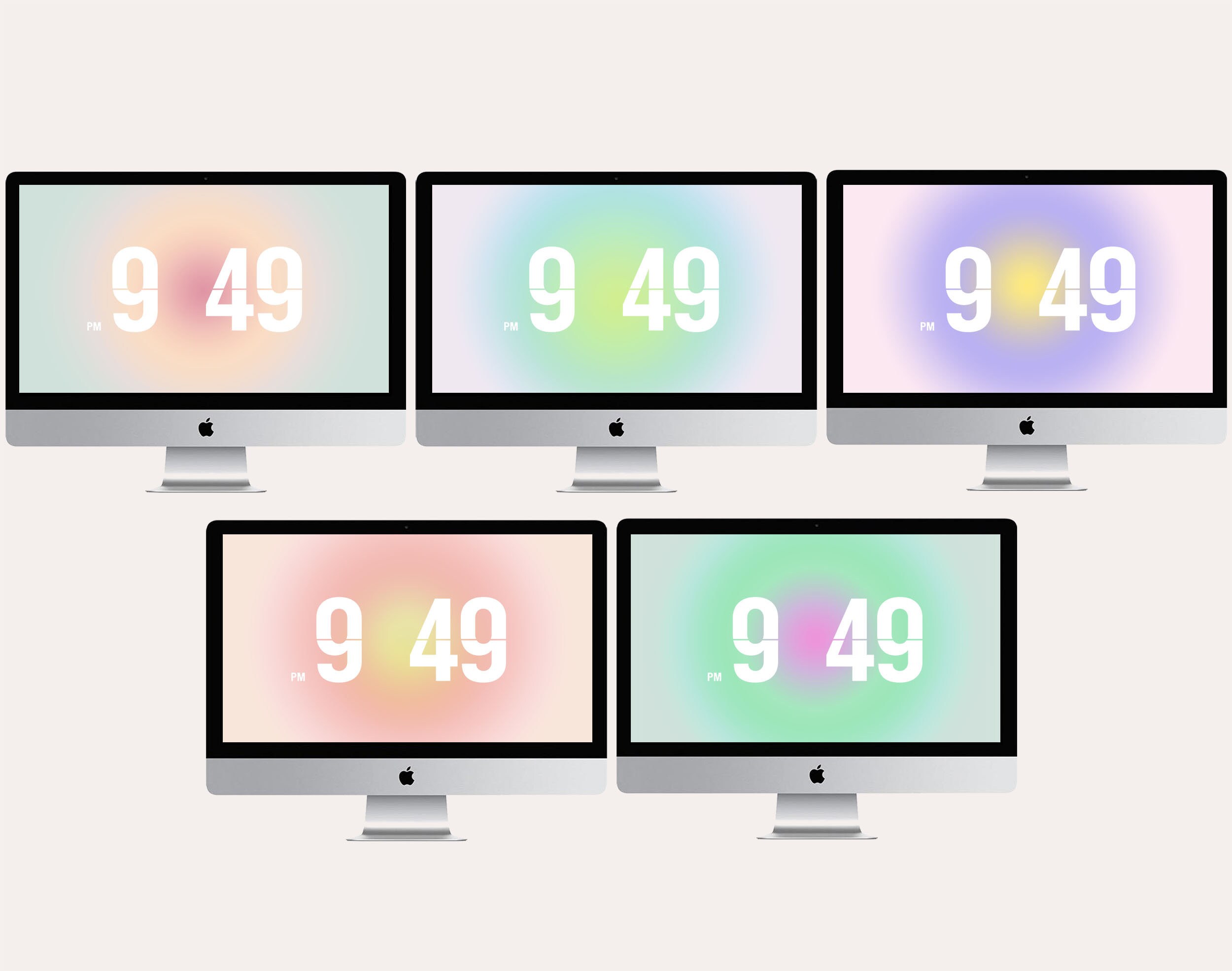 MacBook Gradient Wallpapers, Bundle of 5 Gradient Wallpapers, Gradient ...