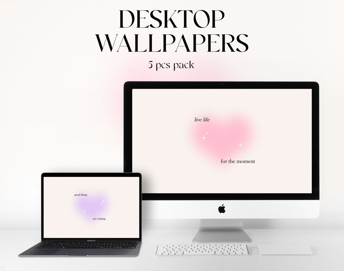 MacBook Aura Wallpapers, Bundle of 5 Gradient Wallpapers, Gradient ...