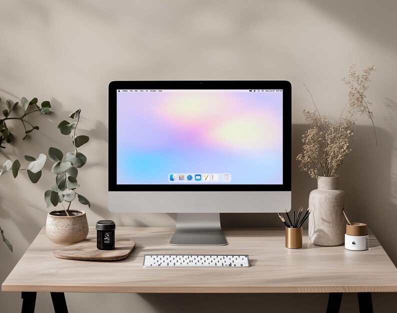 MacBook Aura Wallpapers, Bundle of 5 Gradient Wallpapers, Gradient ...