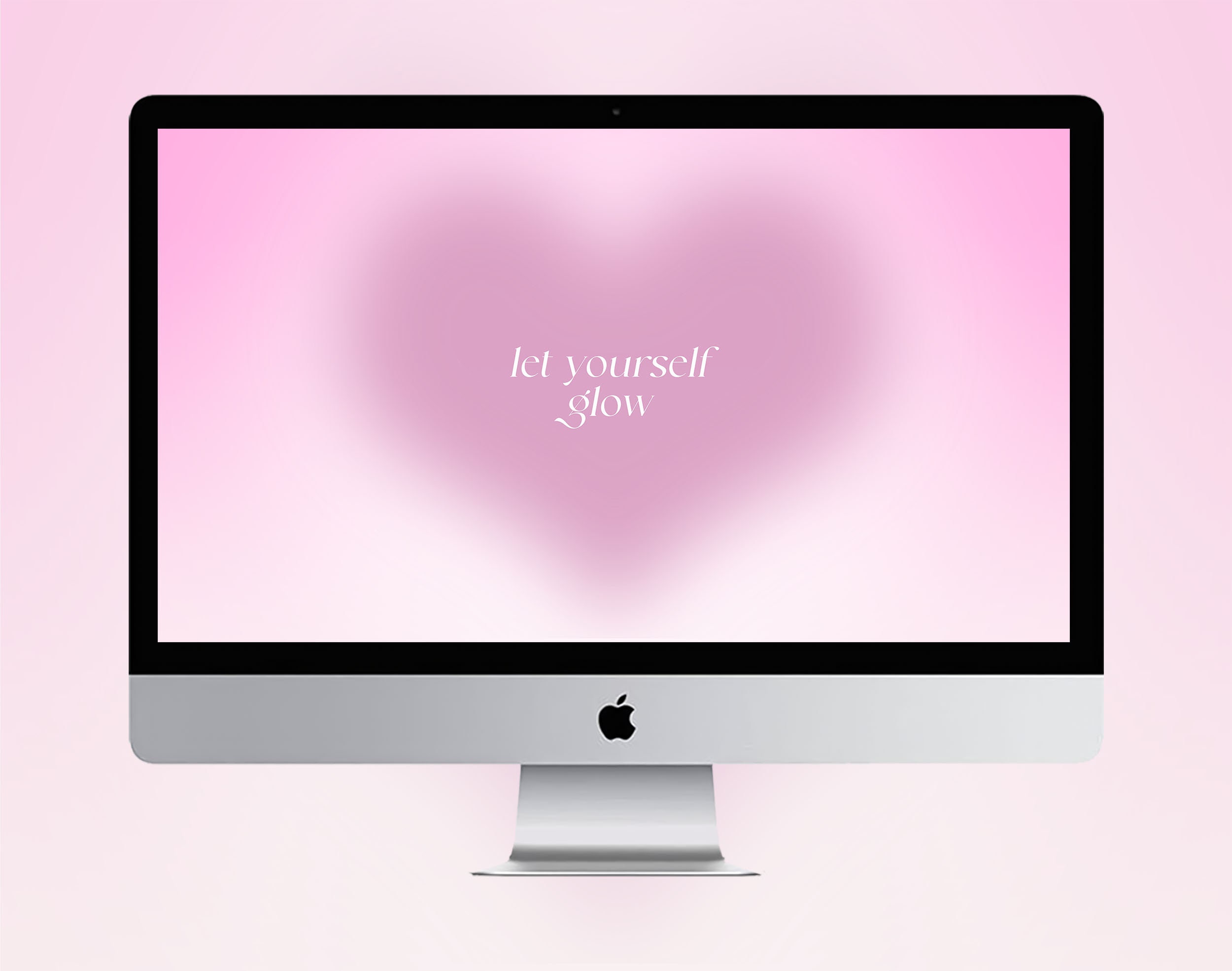 Feminine Wallpapers, Bundle of 5 Gradient Wallpapers, Heart Theme ...
