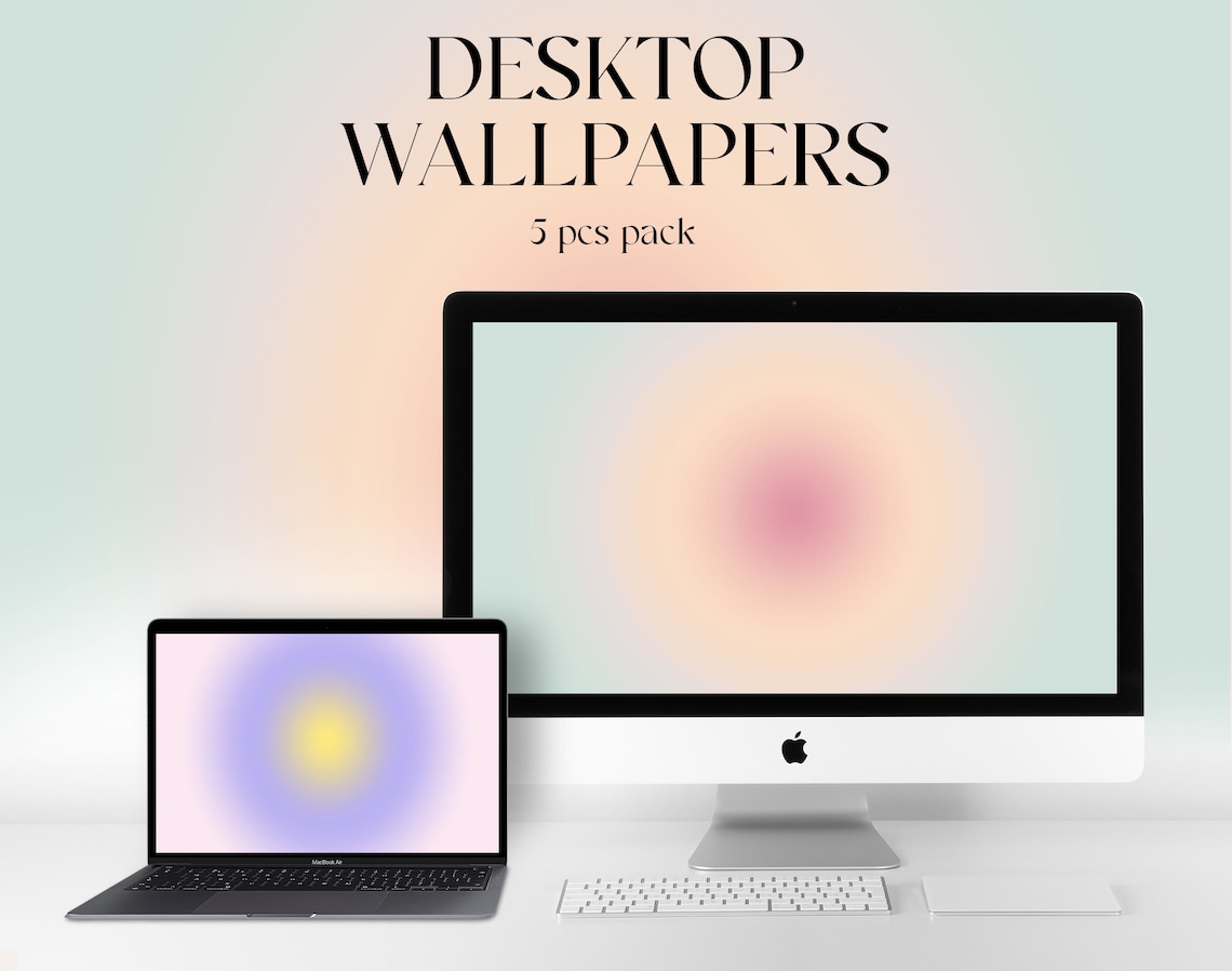 MacBook Gradient Wallpapers, Bundle of 5 Gradient Wallpapers, Gradient ...