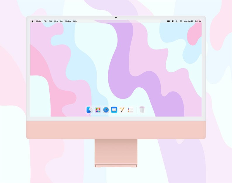 MacBook Minimal Wallpapers, Bundle of 5 Gradient Wallpapers, Abstract ...