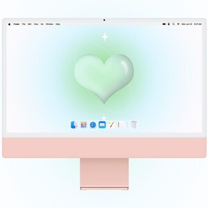 MacBook Crystal Hearts Wallpapers, Bundle of 5 Gradient Wallpapers ...