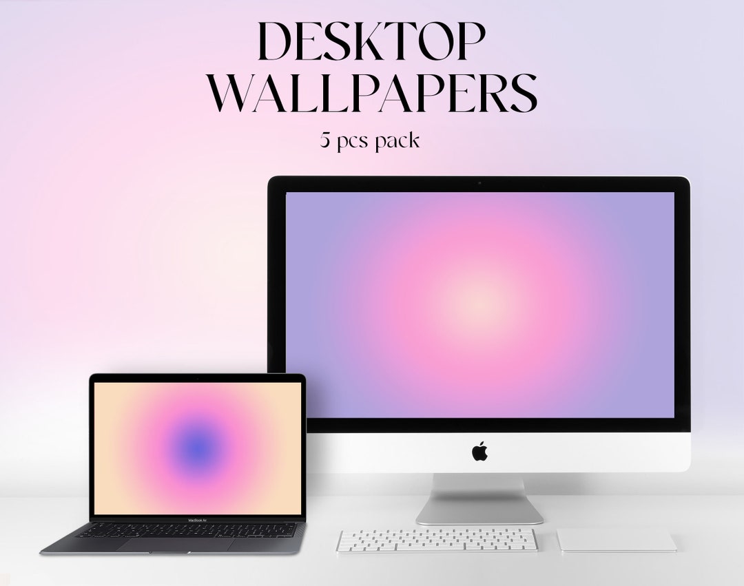 MacBook Aura Wallpapers, Bundle of 5 Gradient Wallpapers, Gradient ...