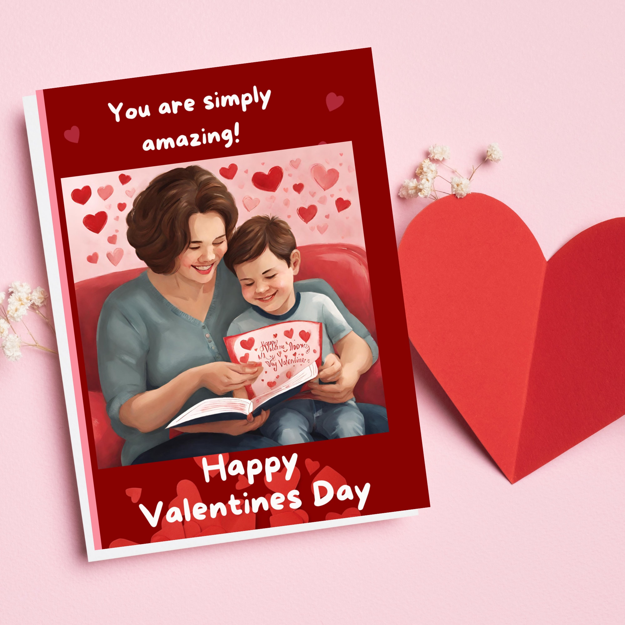 Printable Valentine's Day Cards for Mom, You Are Simply the Best V-day ...