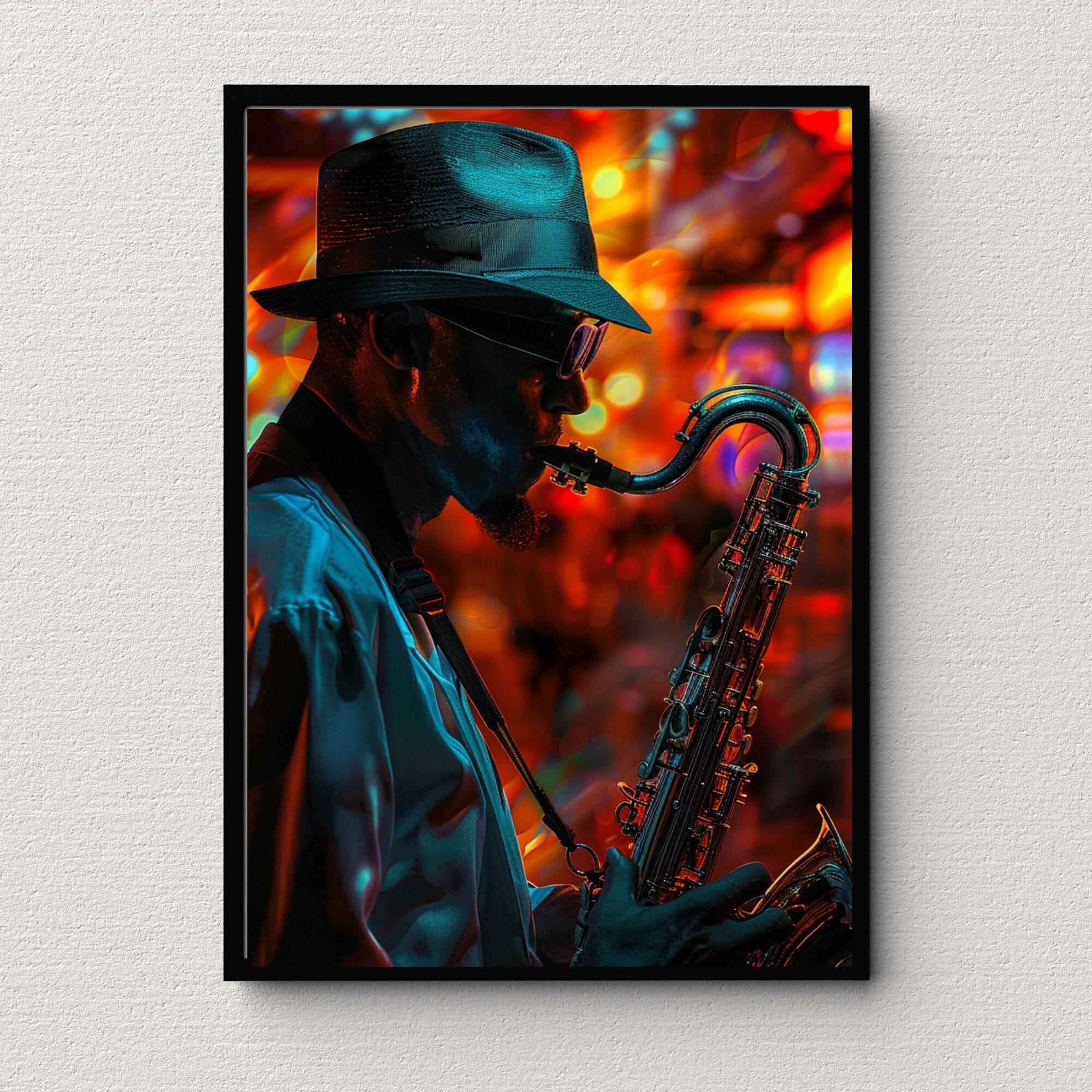 Modern Jazz Stylish Musician Trio Wall Art Set. Printable Abstract Jazz ...