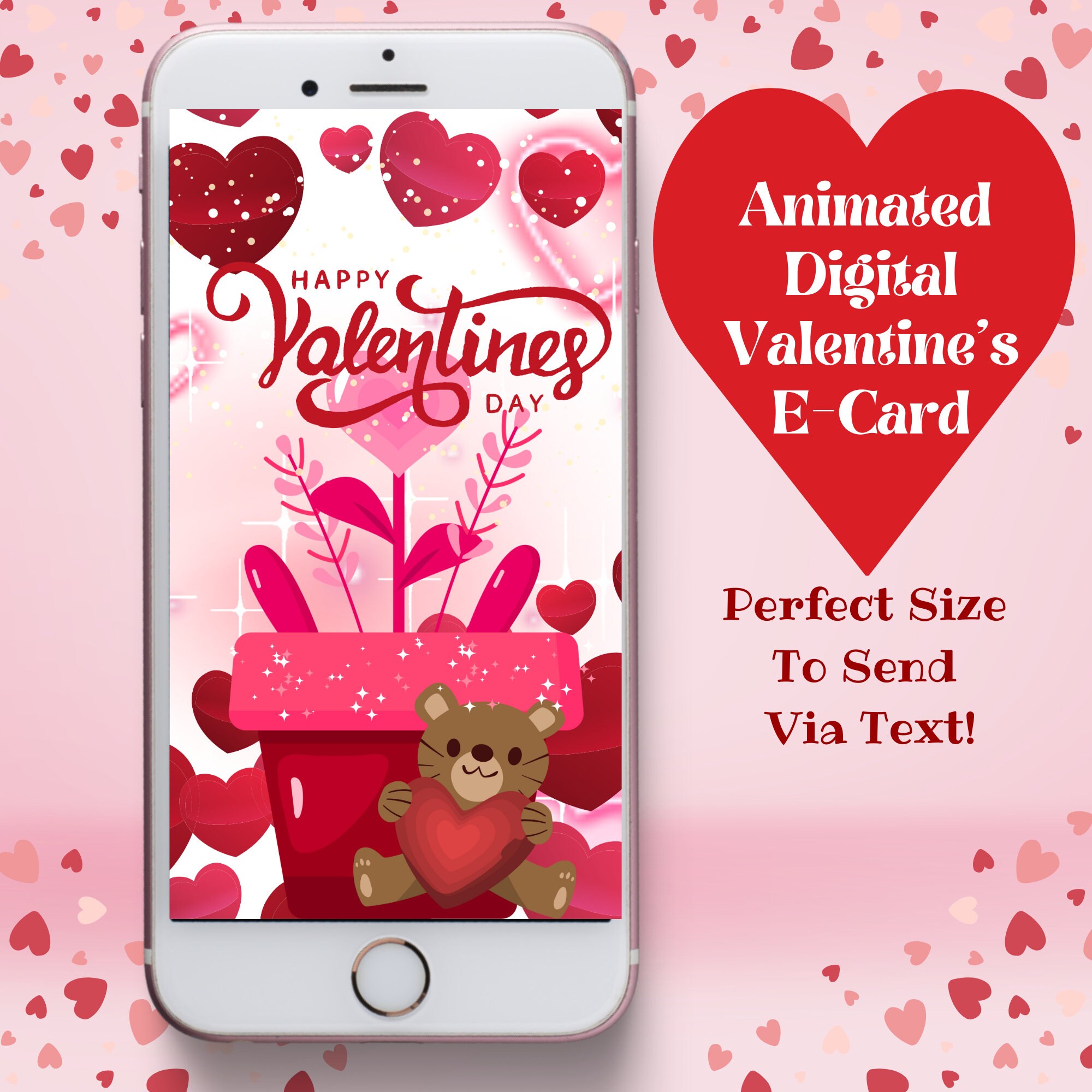 Animated Valentine's Day Greeting Card, Custom Digital Animated Happy ...