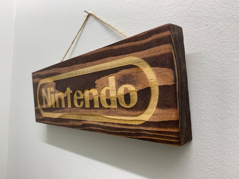 Nintendo Engraved Wall Art - Etsy