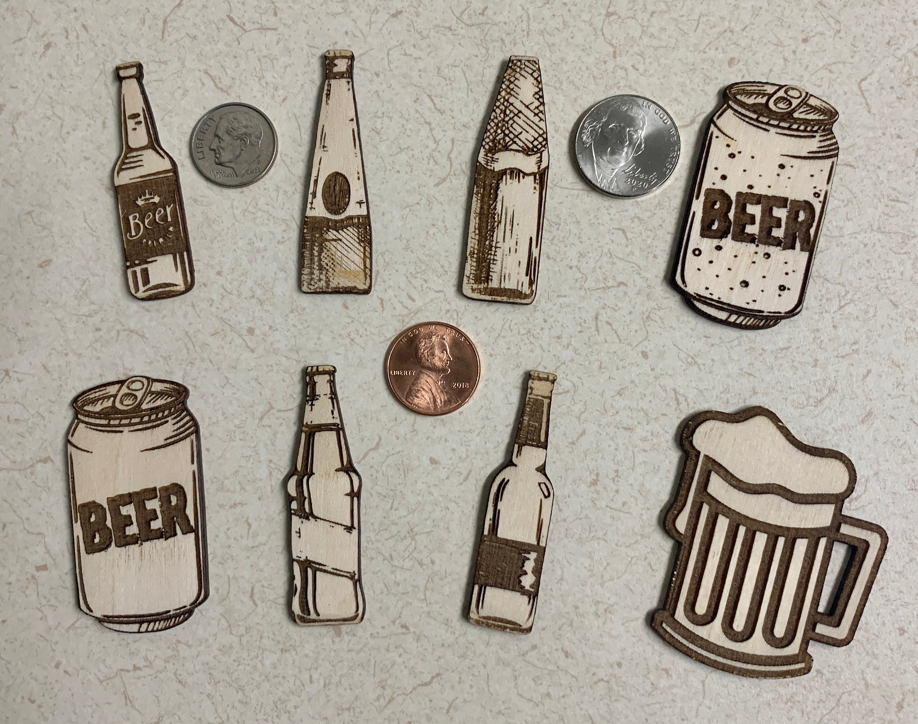 Miniature Wooden Beers Bottles, Cans, Pitcher - Etsy