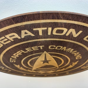 Star Trek Engraved Wall Art Starfleet Command - Etsy