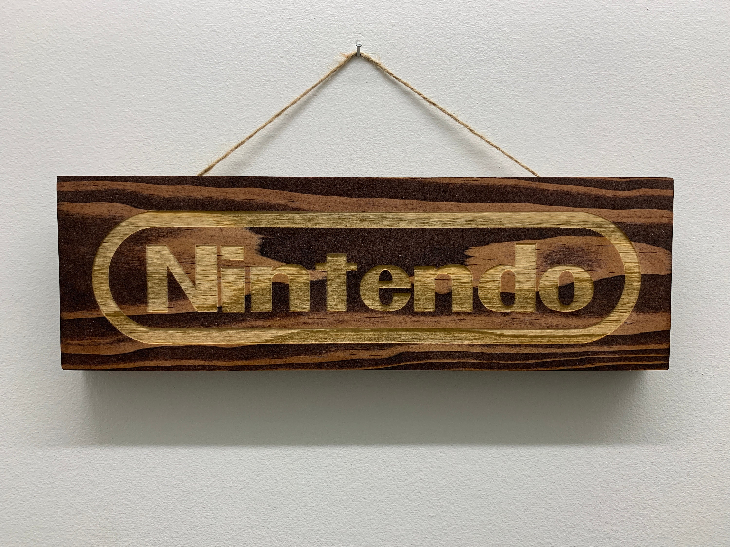 Nintendo Engraved Wall Art - Etsy