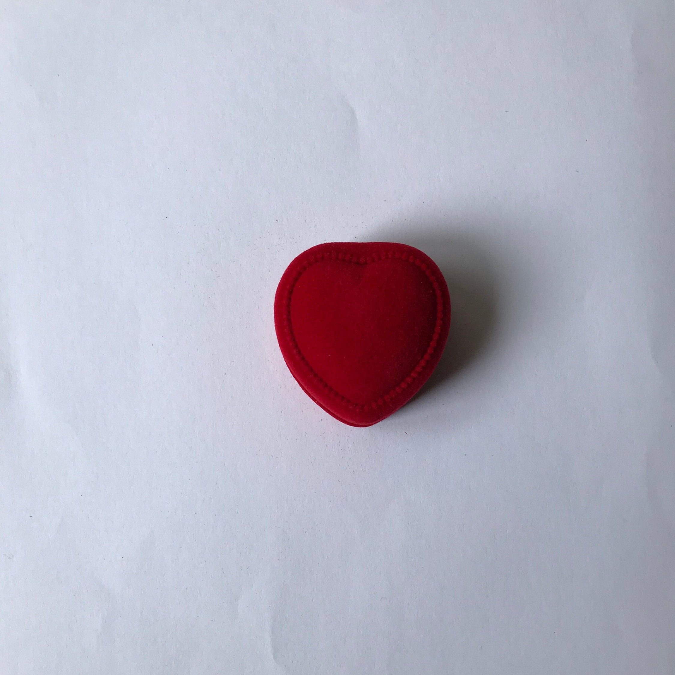 Heart Shaped Velvet Ring Box for Rings and Earrings White - Etsy