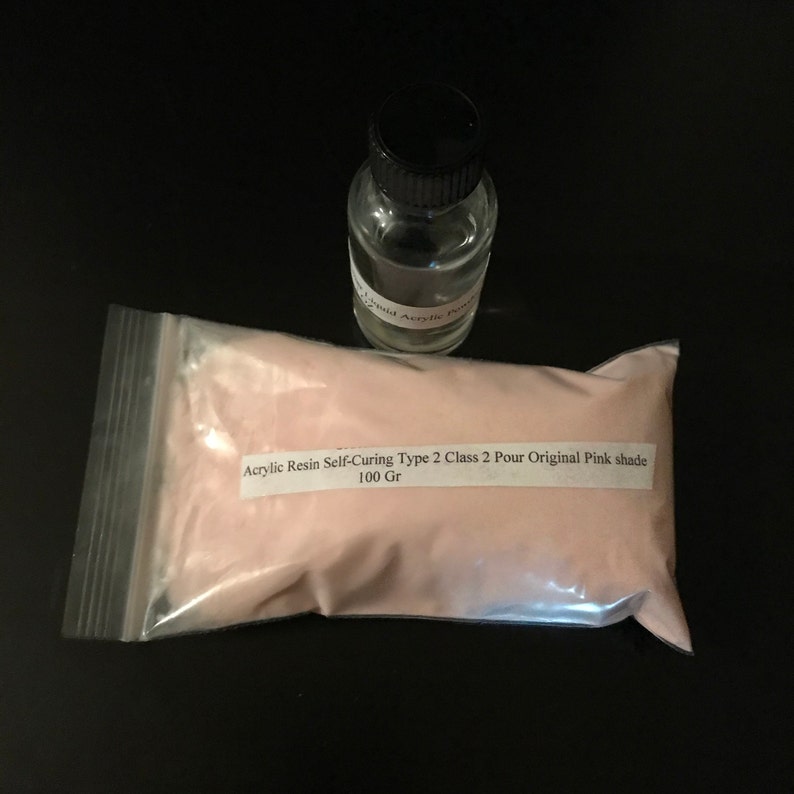 Acrylic Resin Self-curing Type 2 Class 2 Pour Original Pink Shade 100 ...