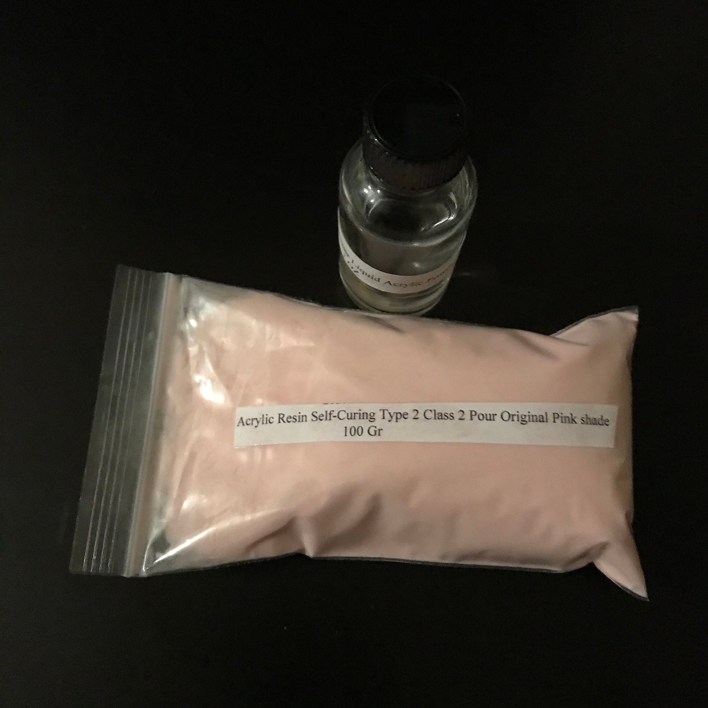 Acrylic Resin Self-curing Type 2 Class 2 Pour Original Pink Shade 100 ...