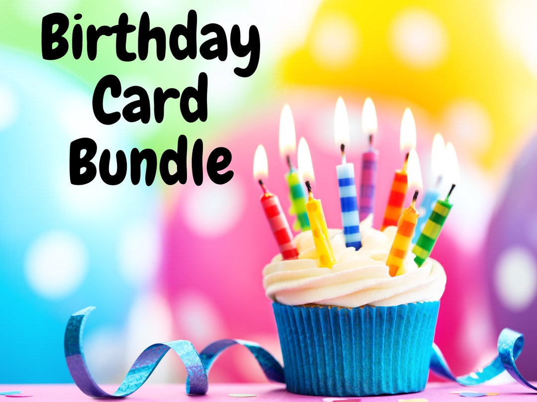 Printable Birthday Card Bundle- 10 5X7 Cards - Etsy