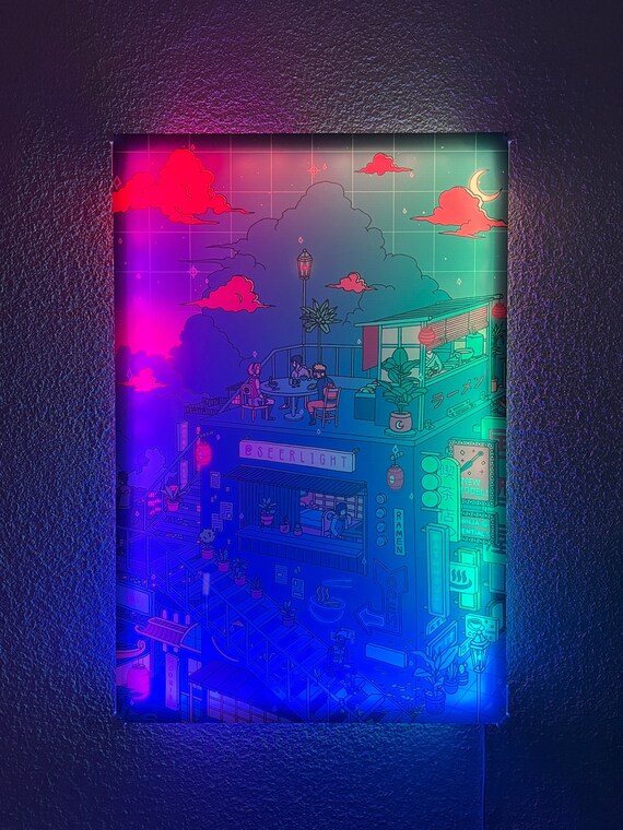 Wood Frame With RGBIC Backlighting for Wall Art - Etsy