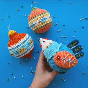 Christmas Crochet Pattern | Christmas Ornament Set| Amigurumi Crochet ...