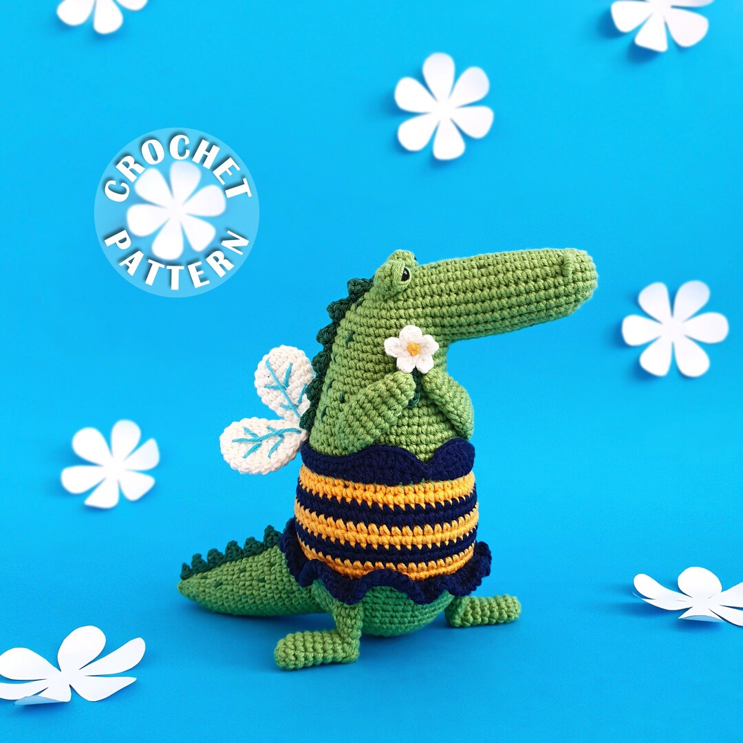 Crochet Pattern Eva the Crocodile | Amigurumi Crochet | PDF Pattern ...