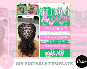 Locs & Styles Flyer ,social Media Dread Locks Flyer ,hair Flyer, Braids ...
