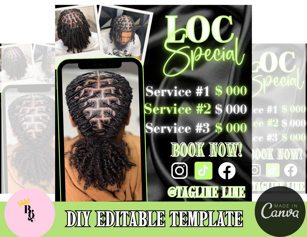 Locs Special Flyer Re-twist, Knotless Flyer, Book Now Appointments ...