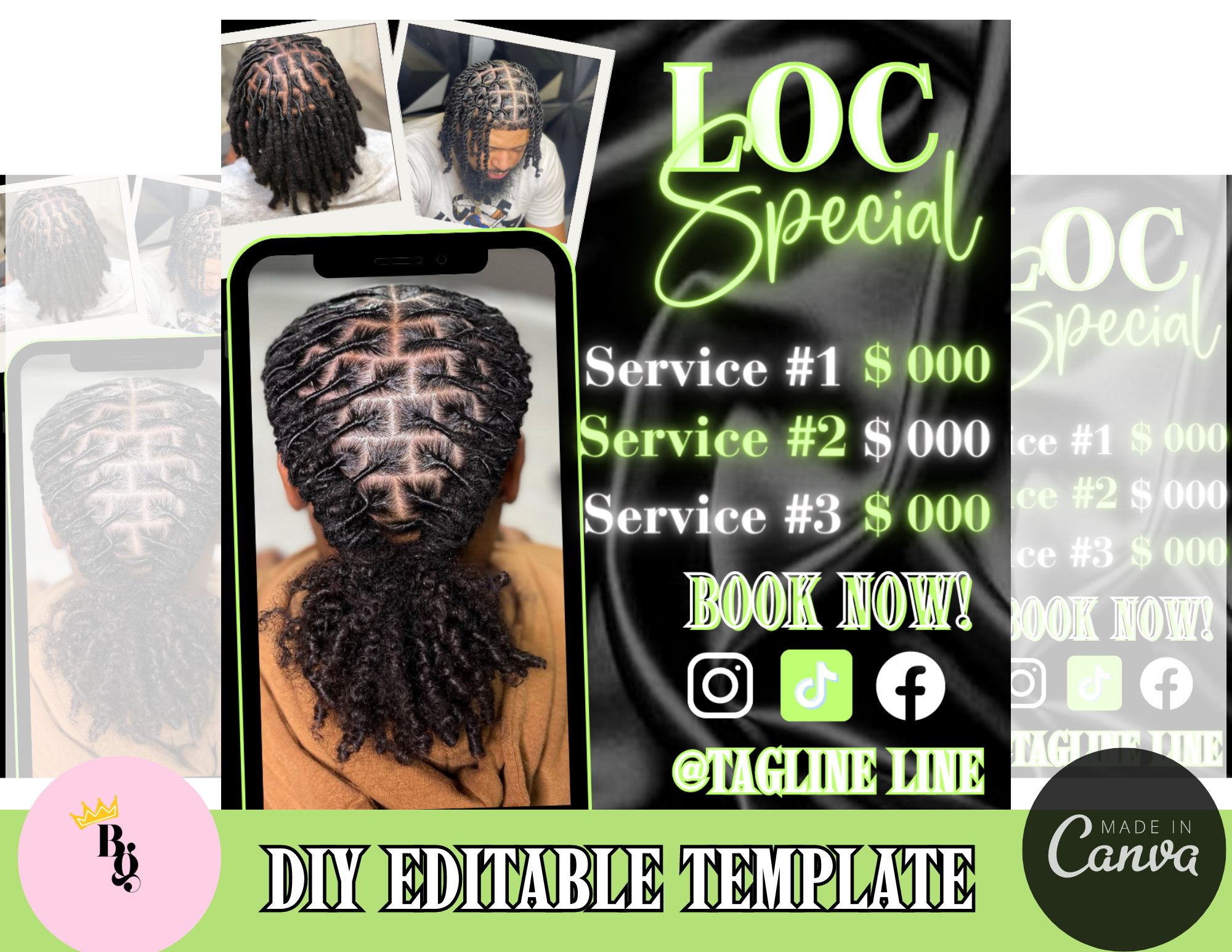 Locs Special Flyer Re-twist, Knotless Flyer, Book Now Appointments ...