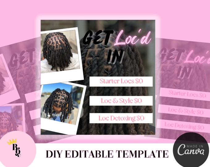 Loc Retwist Flyers |dreads Braids Butterflyer Locs - Etsy