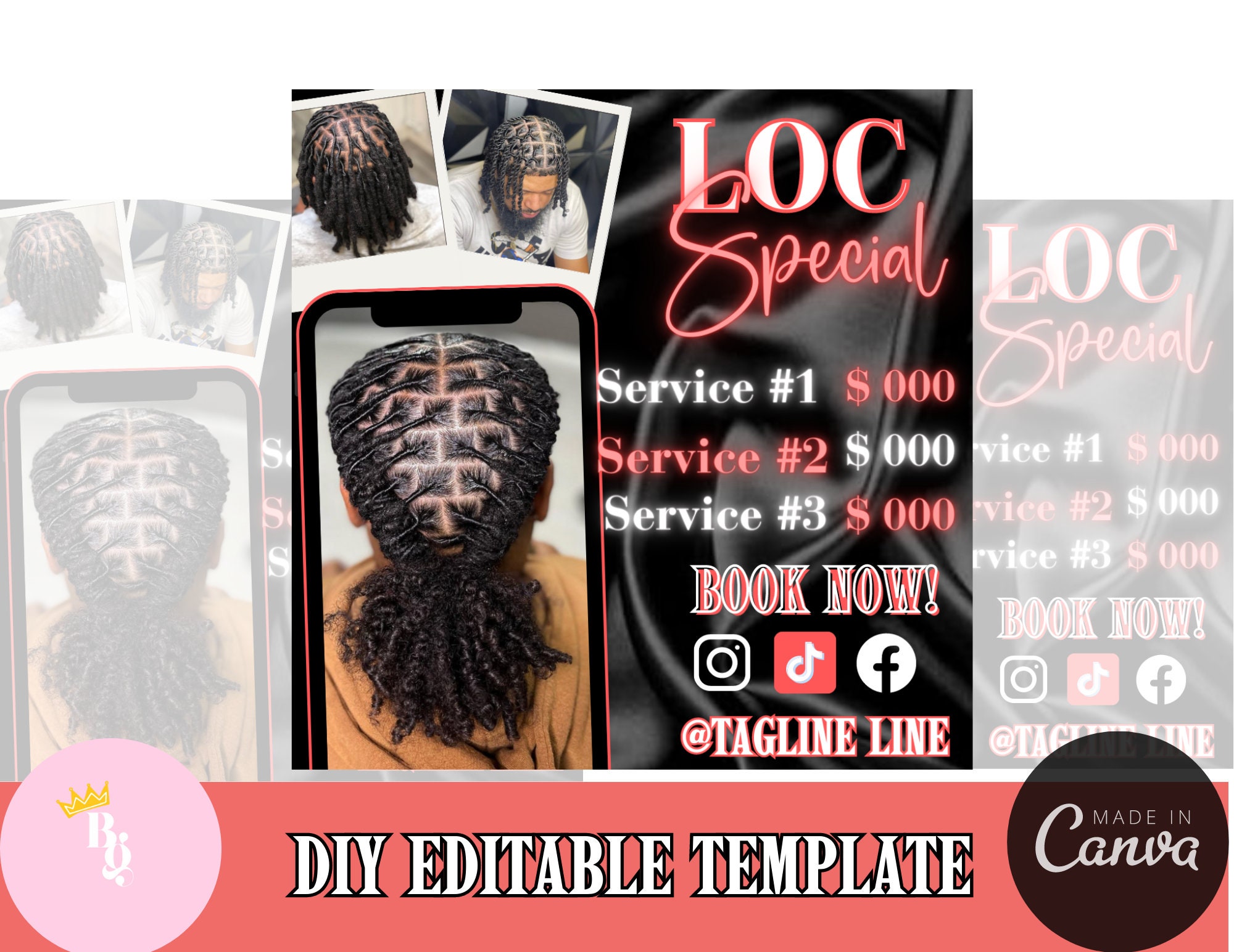 Locs Special Flyer Re-twist, Knotless Flyer, Book Now Appointments ...