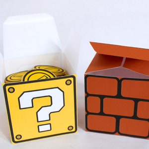 Printable Mystery Block and Brick Treat Boxes With Coins, 2D Mario ...