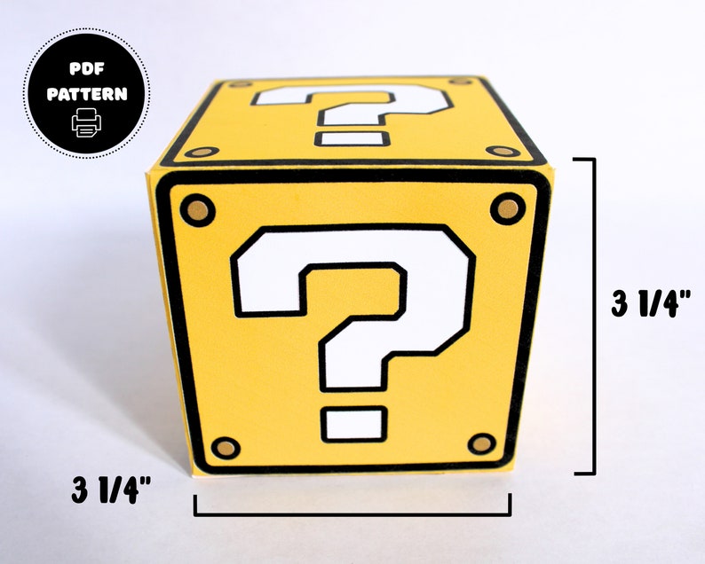 Printable Mystery Block and Brick Treat Boxes With Coins 2D - Etsy