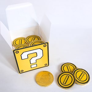 Printable Mystery Block and Brick Treat Boxes With Coins, 2D Mario ...