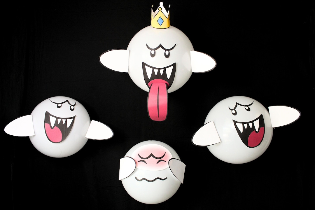 Printable Mario-inspired Ghost Balloons PDF/PNG, Mario Party Decor, DIY ...