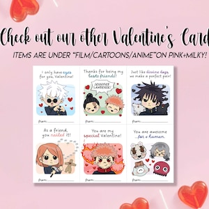 Anime Valentines Cards, Printable Anime Valentine Cards, JJK Valentine ...