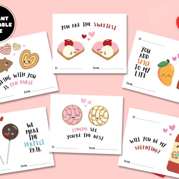Printable Spanish Valentine Cards - Etsy