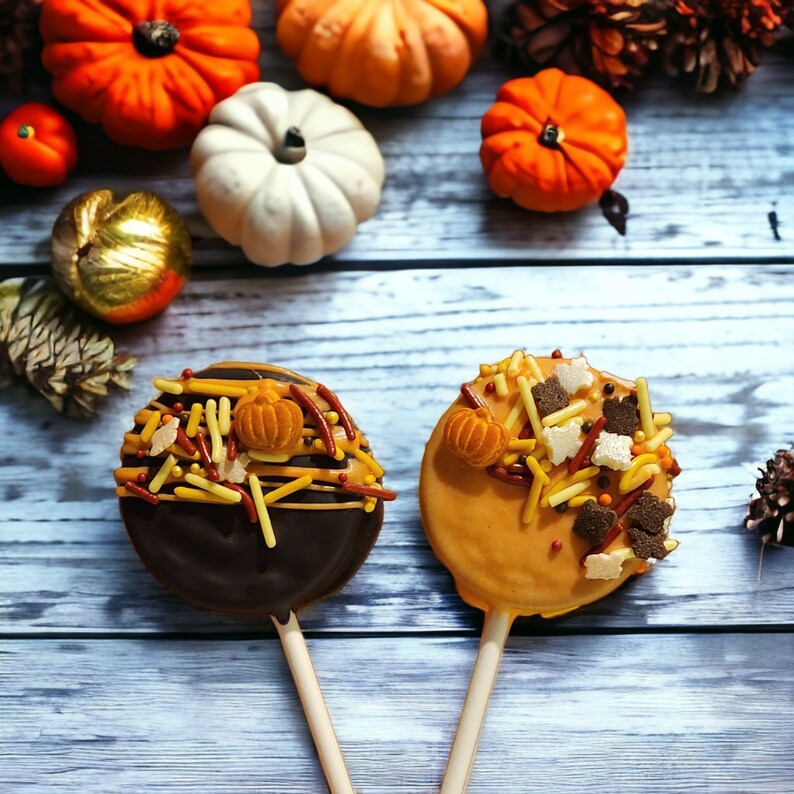 One Dozen 12 Hand-dipped Chocolate Thanksgiving Fall Oreo Pops - Etsy